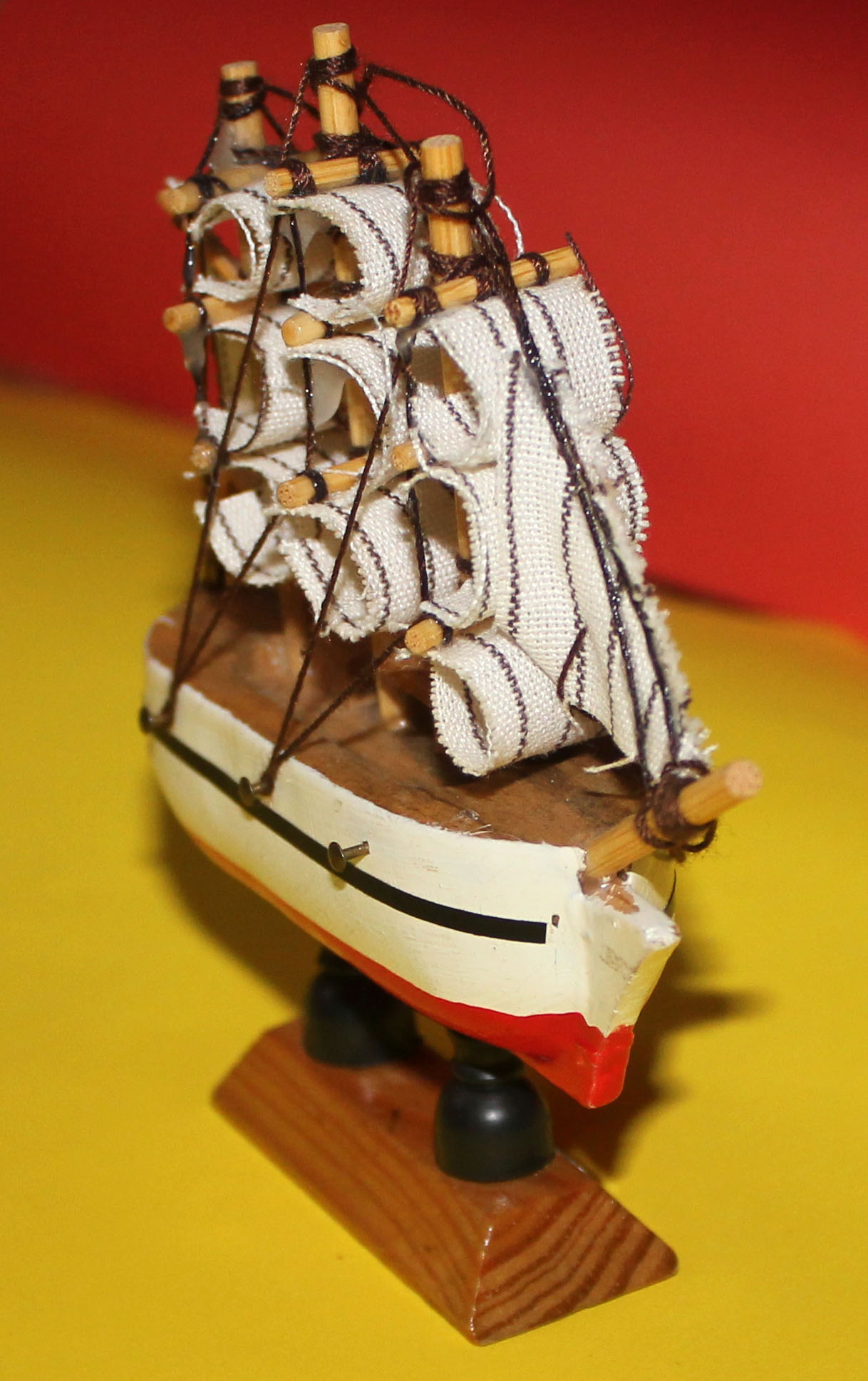 Miniature Wooden Model Ship - Nautical Decor - San Felipe Vintage on Luulla